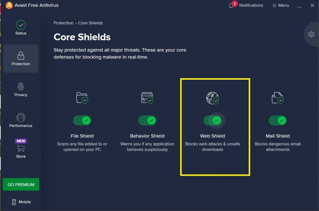 How to stop Avast from Blocking a Website